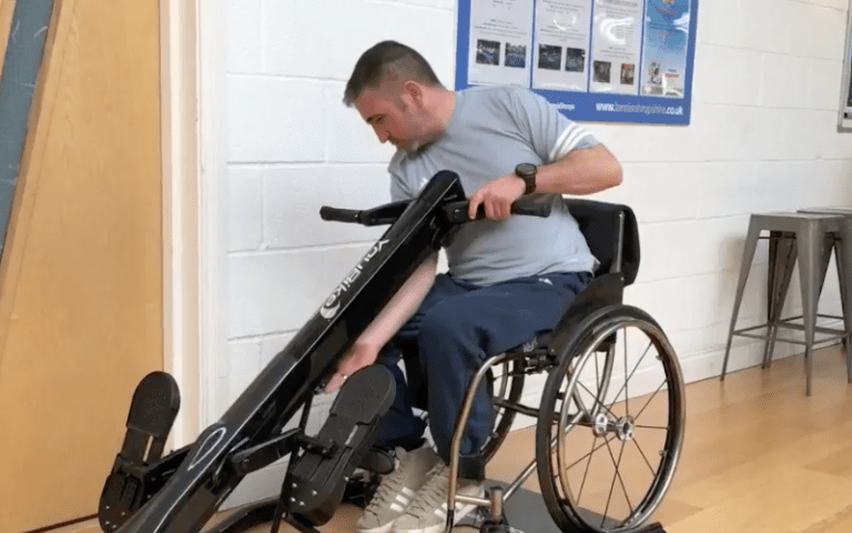 Wheelchair Sitting Exercise Bike - The Accessible Planet